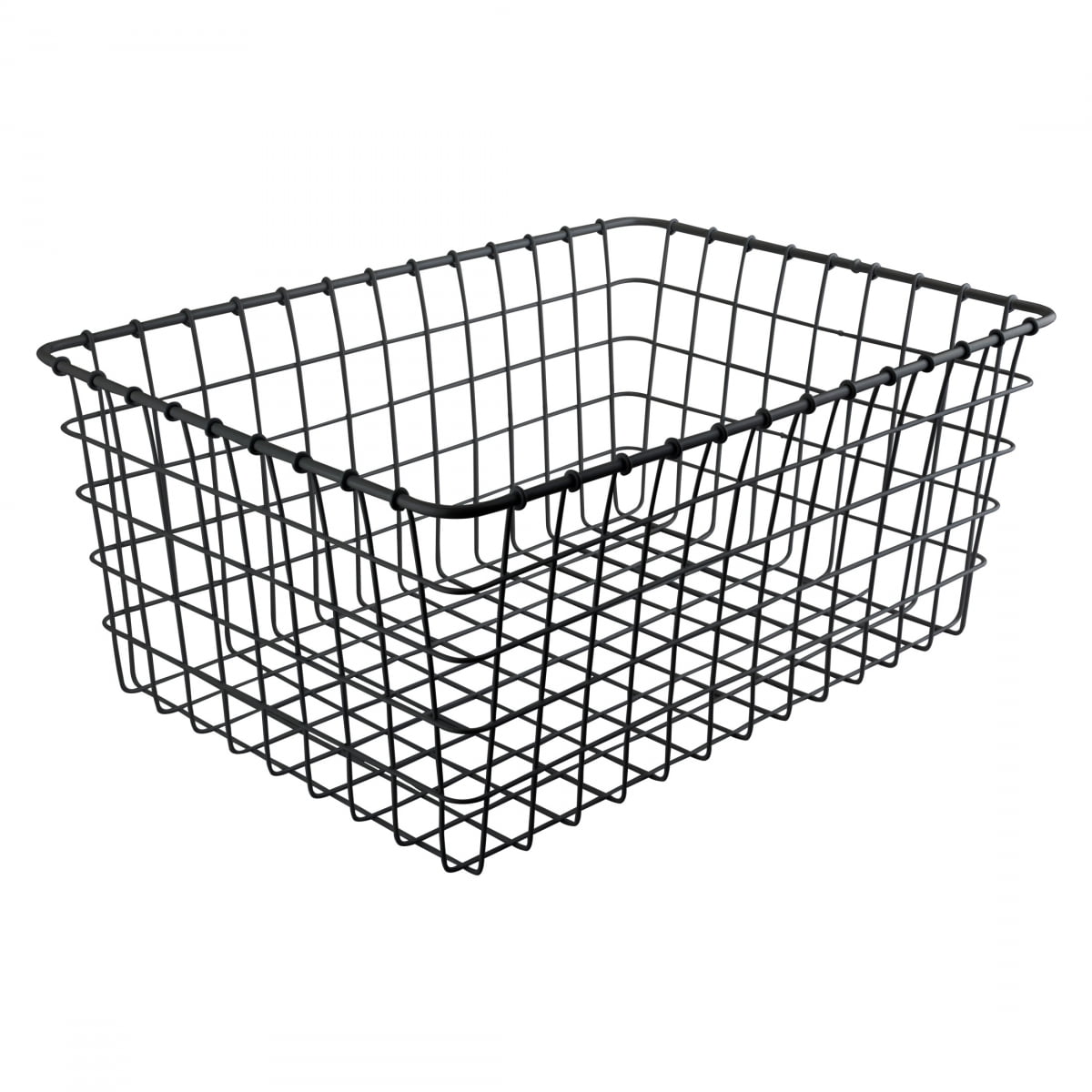 Wald Products No Hardware Basket Black Steel 21x15x9` - Walmart.com