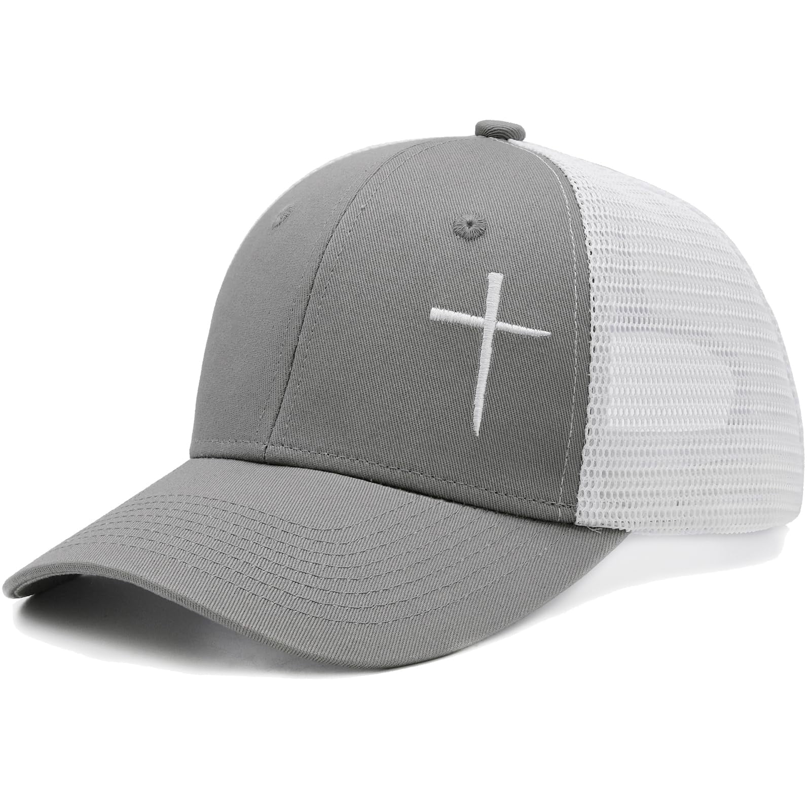 Waldeal Christian Hats, Embroidered Jesus 3 Nails Cross Trucker Hat for ...