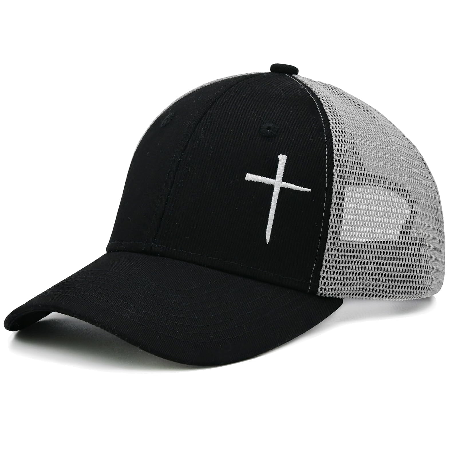 Waldeal Christian Hat for Men Women, Embroidered Jesus Cross Trucker ...