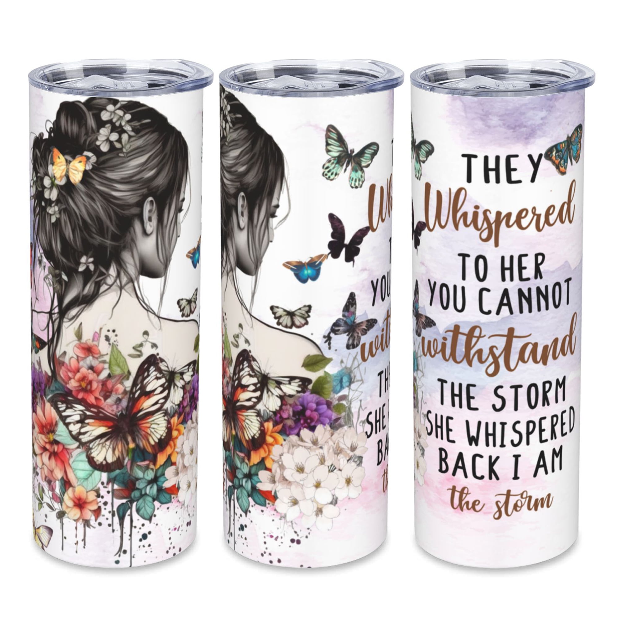 Waldeal I Am the Storm Skinny Tumbler, 20oz Stainless Steel Vacuum ...