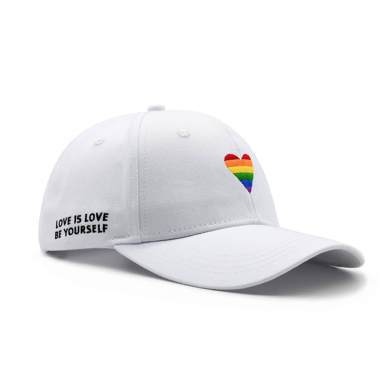Waldeal LGBT Pride Baseball Hat, Rainbow Heart Hat, Embroidered ...