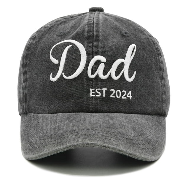 Waldeal Men's Est 2024 Dad Hat, Funny New Father Gifts, Washed Cotton ...