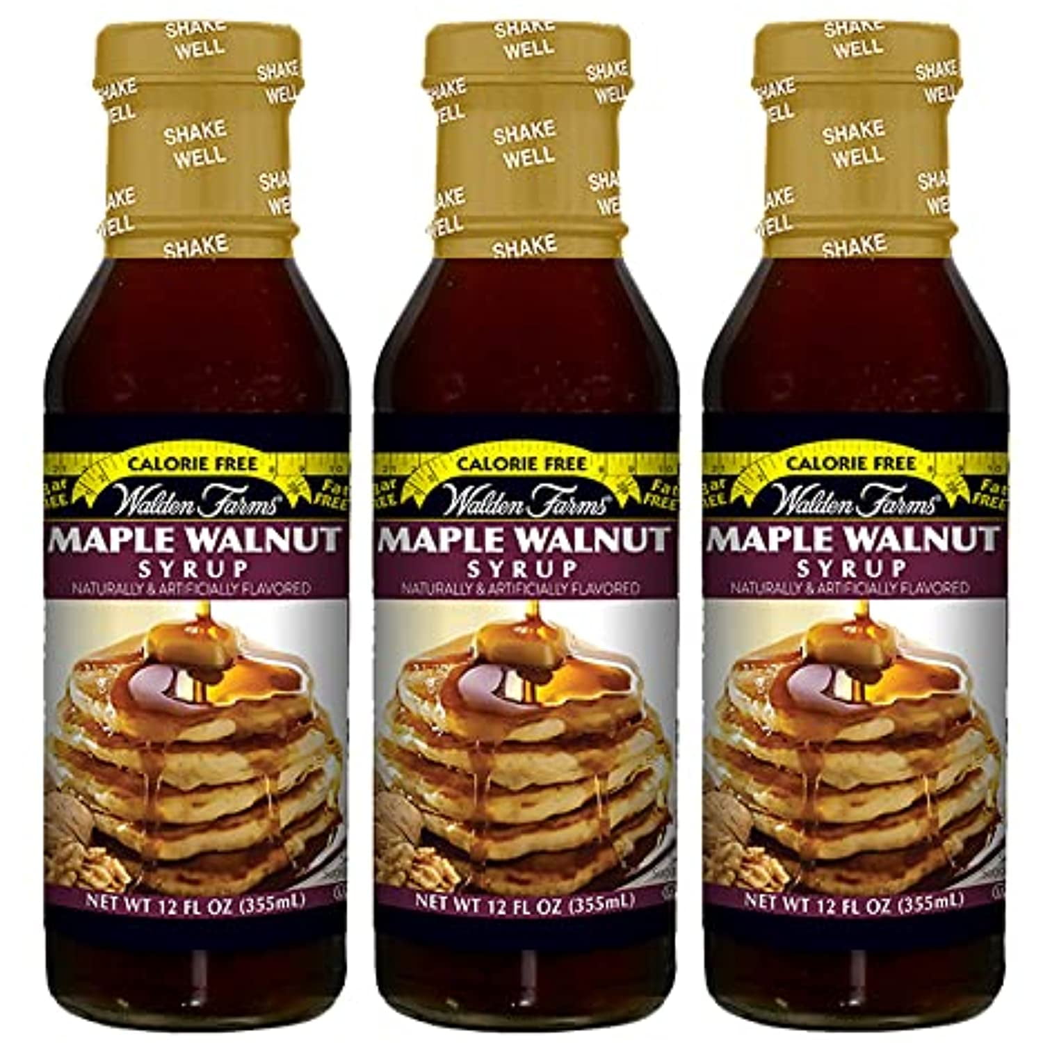 Walden Farms Calorie Free Syrup 12 Oz (Maple Walnut Syrup, 3 Bottles ...