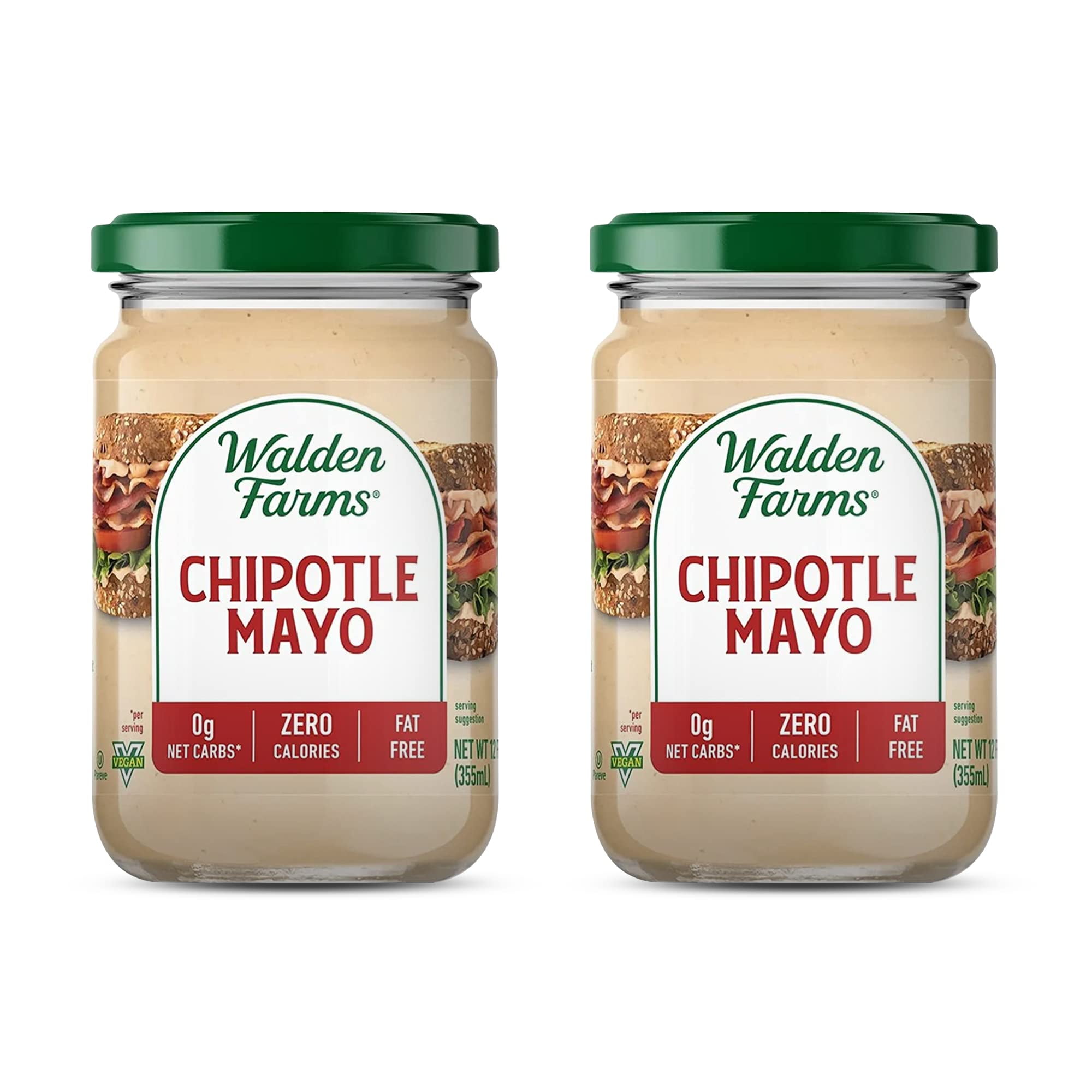 Walden Farms Chipotle Mayo Spread 12 Oz Jar (Pack Of 2) Sweet And Tangy Mayonnaise | 0G Net ...