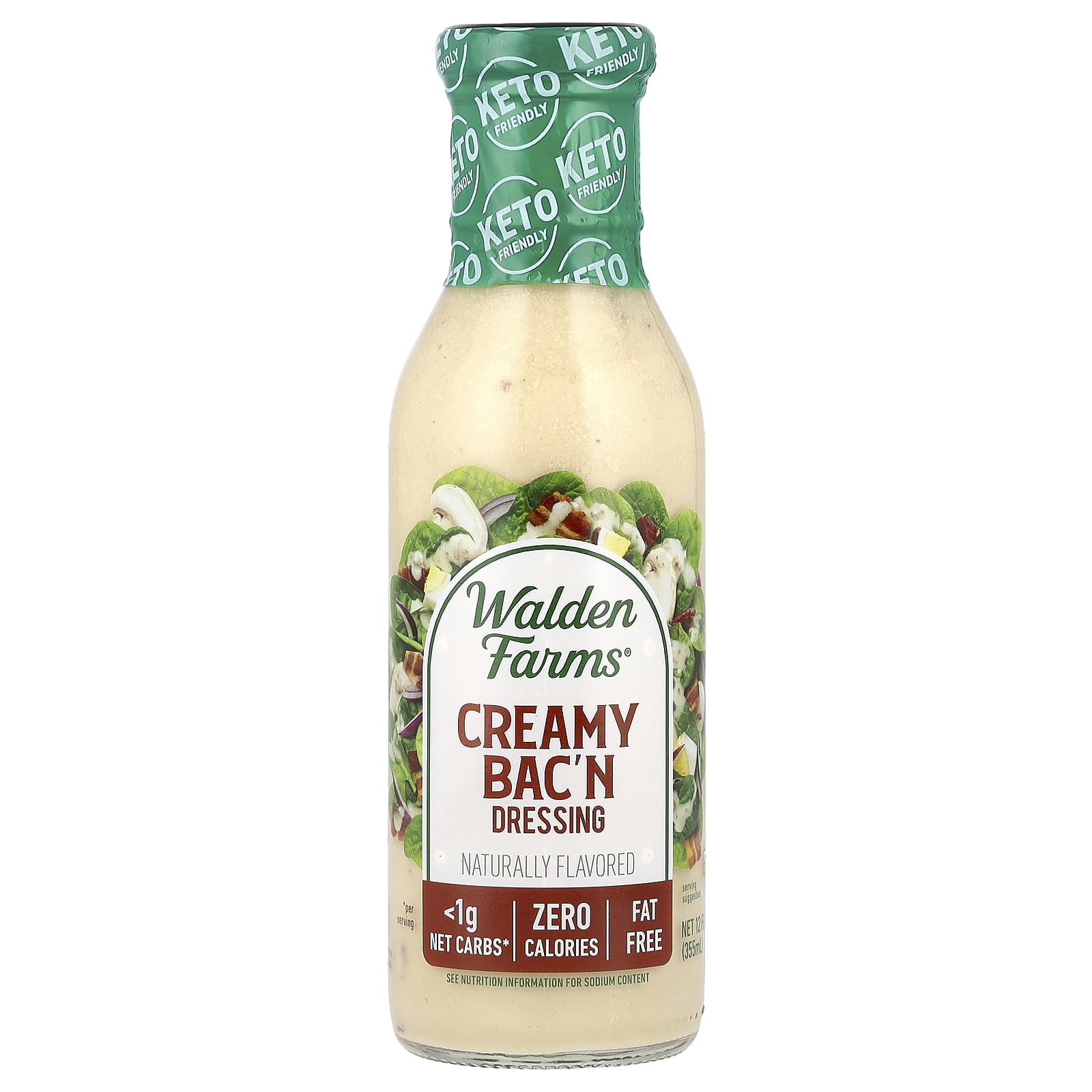 Walden Farms Creamy Bac'n Dressing, Fat Free, Sugar Free, Salad ...