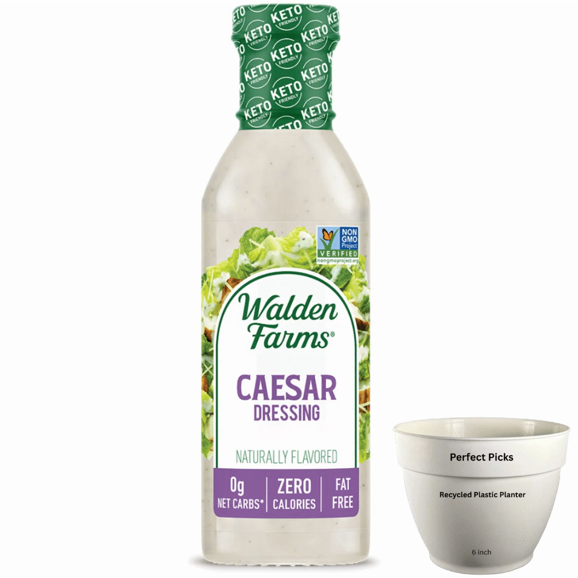 Walden Farms Dressing Caesar, 12 Fl oz. - Walmart.com