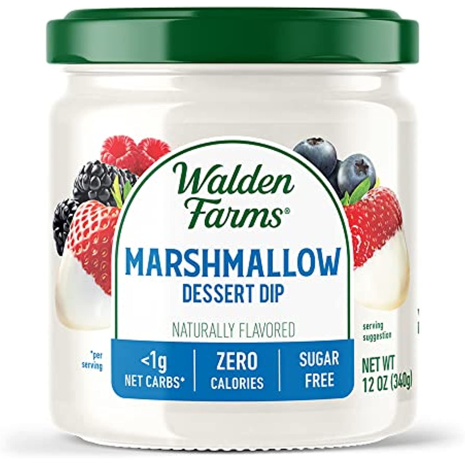 Walden Farms Marshmallow Dessert Dip, 12-Oz, Sugar Free, Calorie Free, Non-Dairy, Keto, Vegan ...