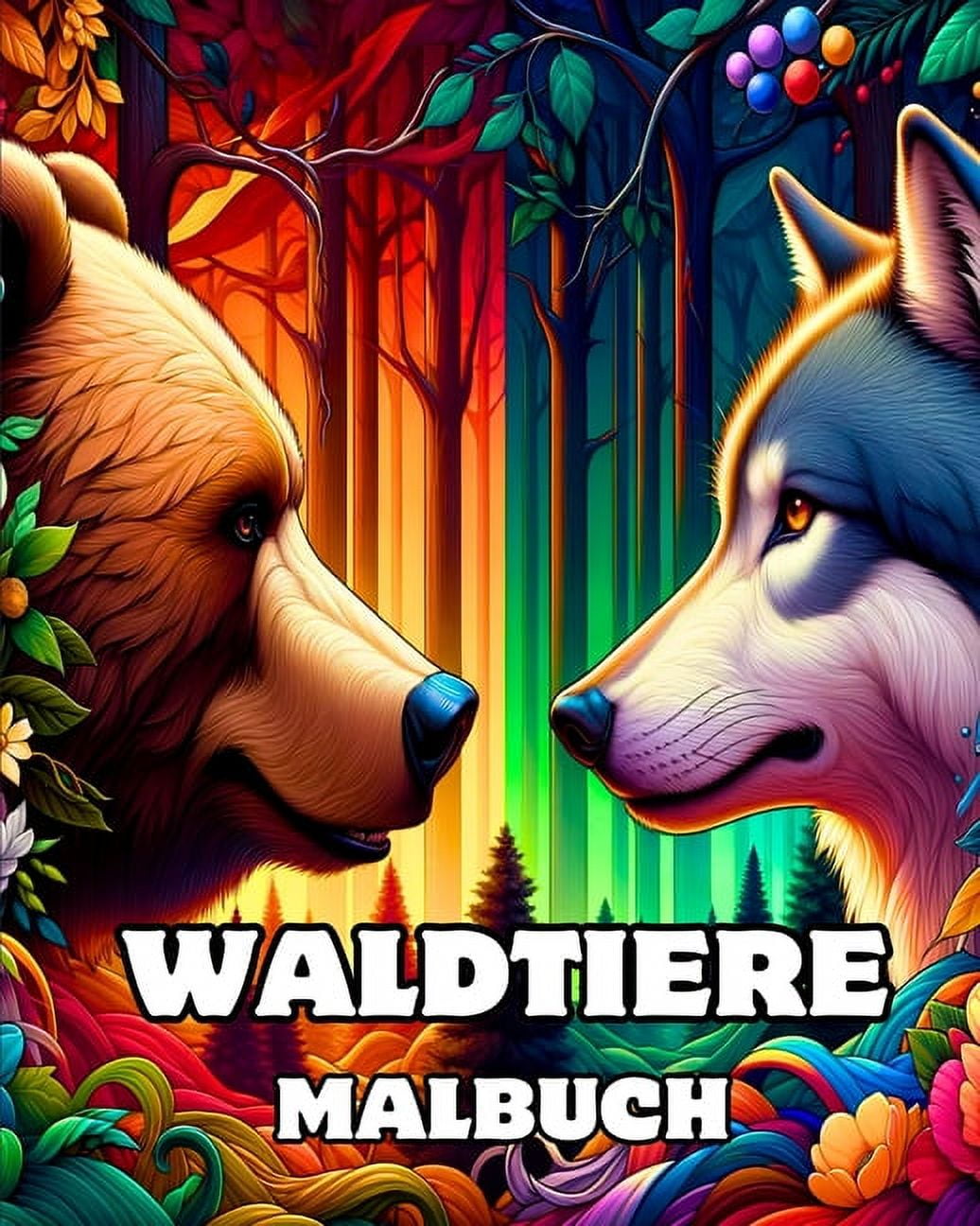 Waldtiere Malbuch: Schöne Waldbewohner zum Ausmalen zur Entspannung (Paperback) - Walmart.com