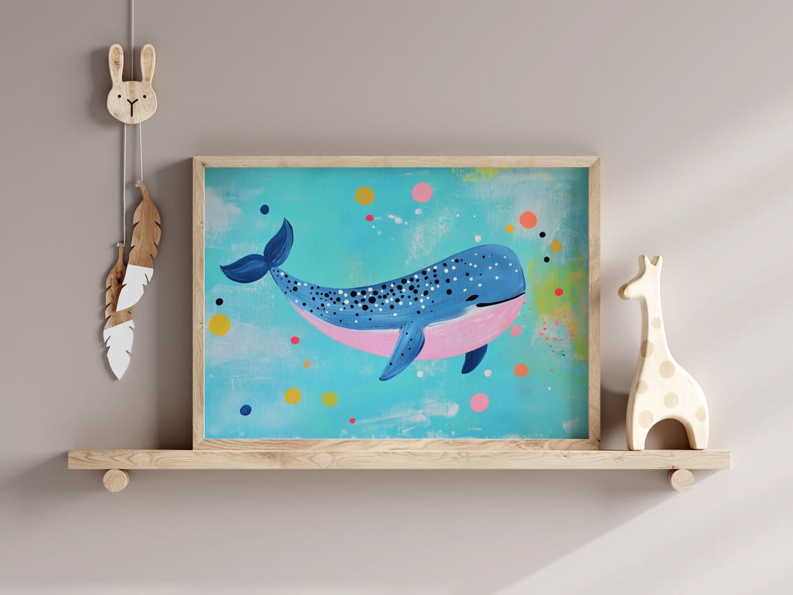 Wale Nursery Nautical Baby Room Decor, Ocean Playroom Poster, Baby Boy ...