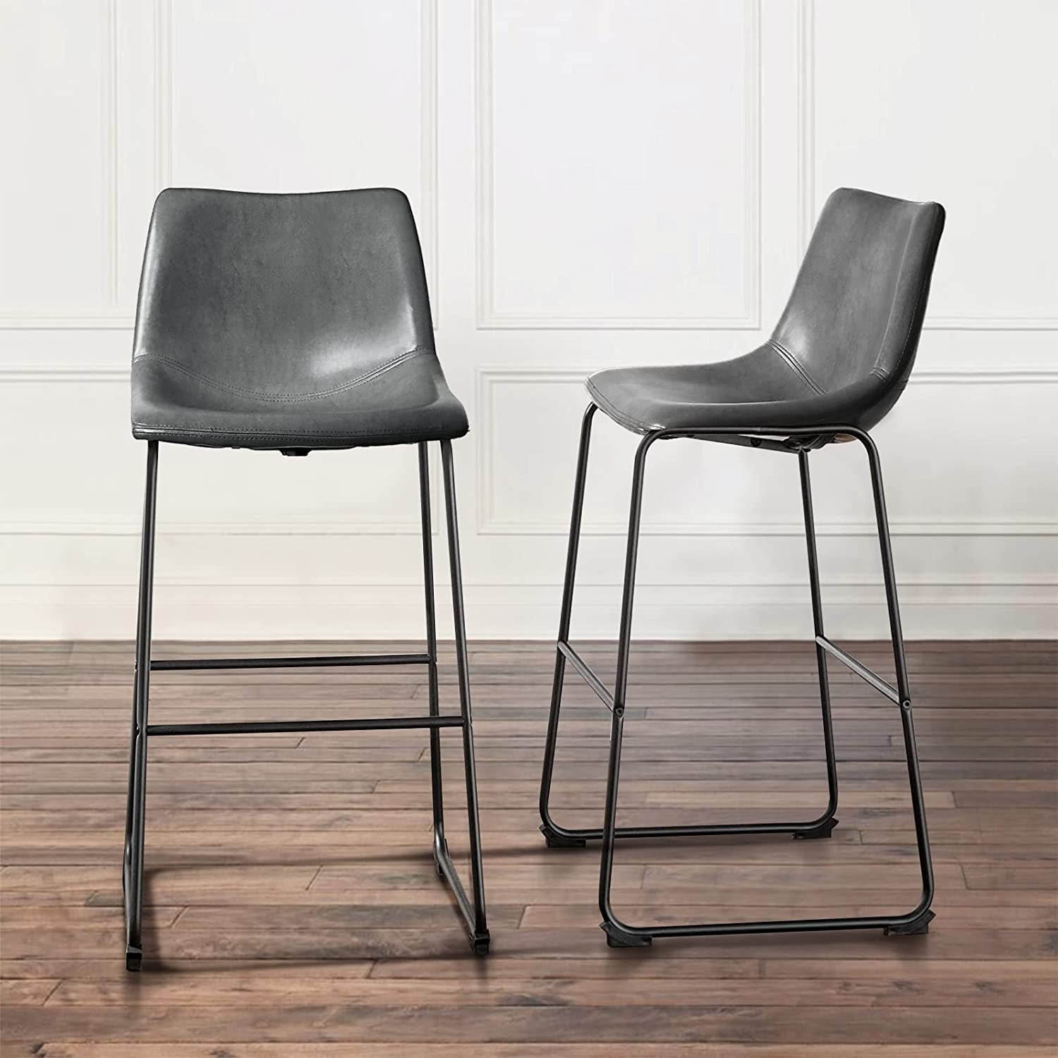 Waleaf 30 inch Bar Stools Set of 2,Counter Height Bar Stools with Back ...