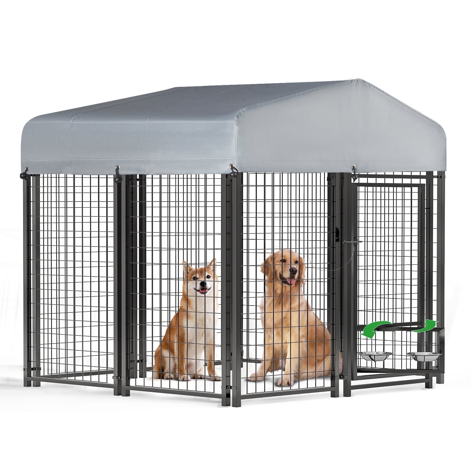 Waleaf 4x4x4 FT Outdoor Dog Kennel for Large Dogs,Large Dog Kennel with ...
