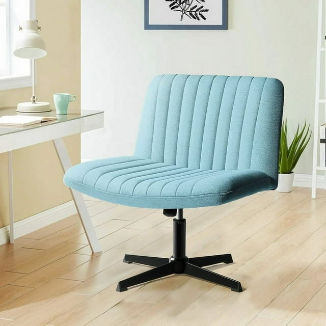 Waleaf Armless Office Desk Chair, No Wheels, Height Adjustable, Wide ...