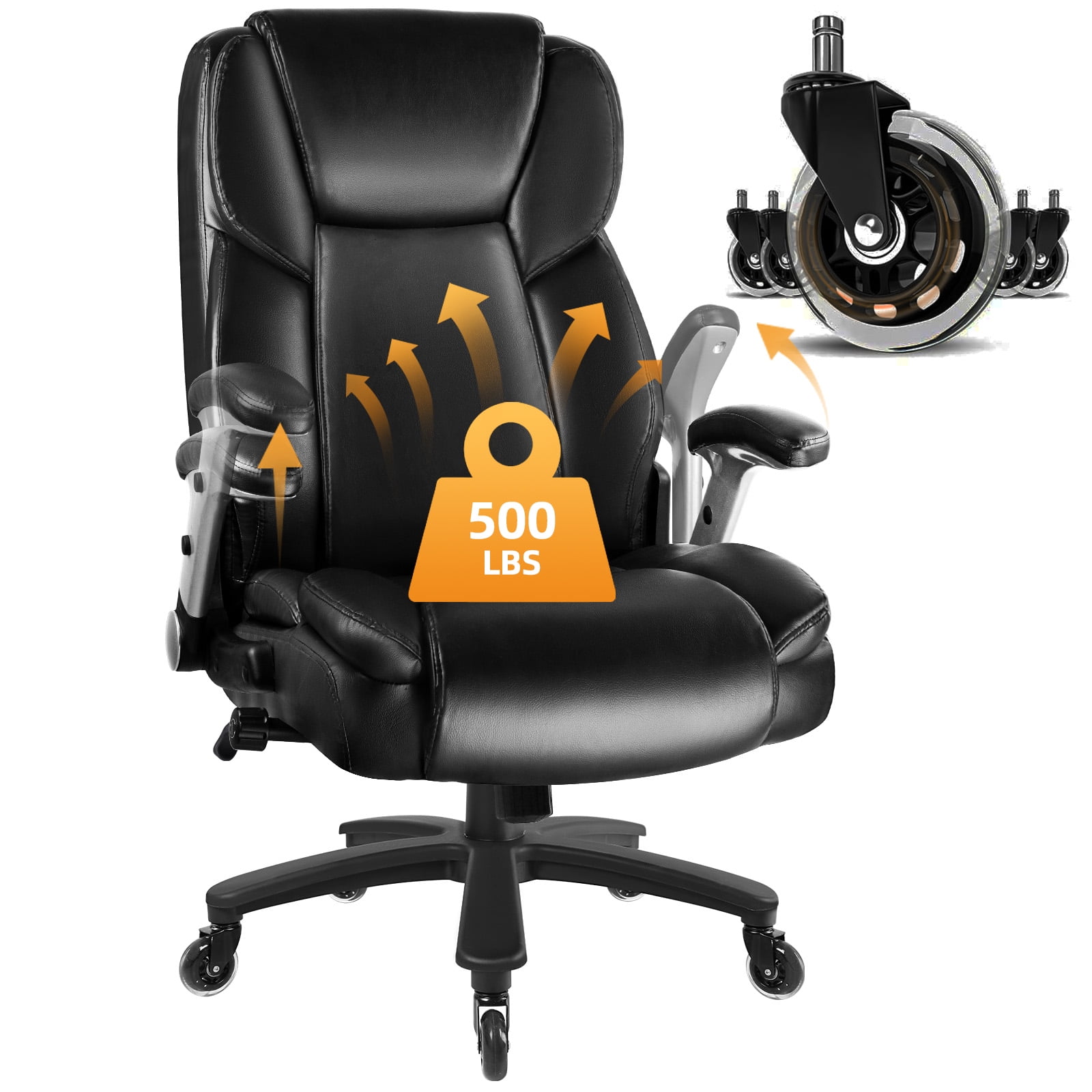 Waleaf Big and Tall Office Chair, Ergonomic High Back Desk Chair ...