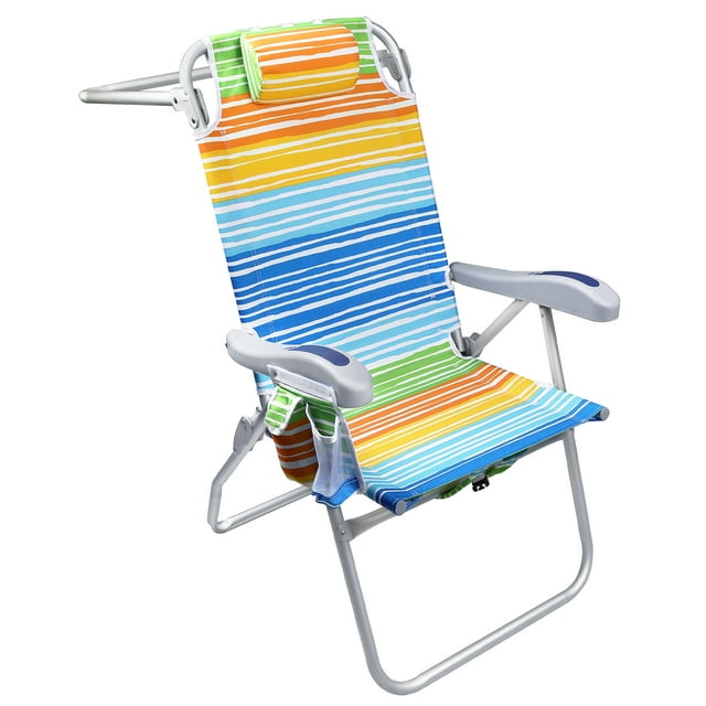 Waleaf Folding Tall Backpack Beach Chair,Camping Chairs for Adults,High ...