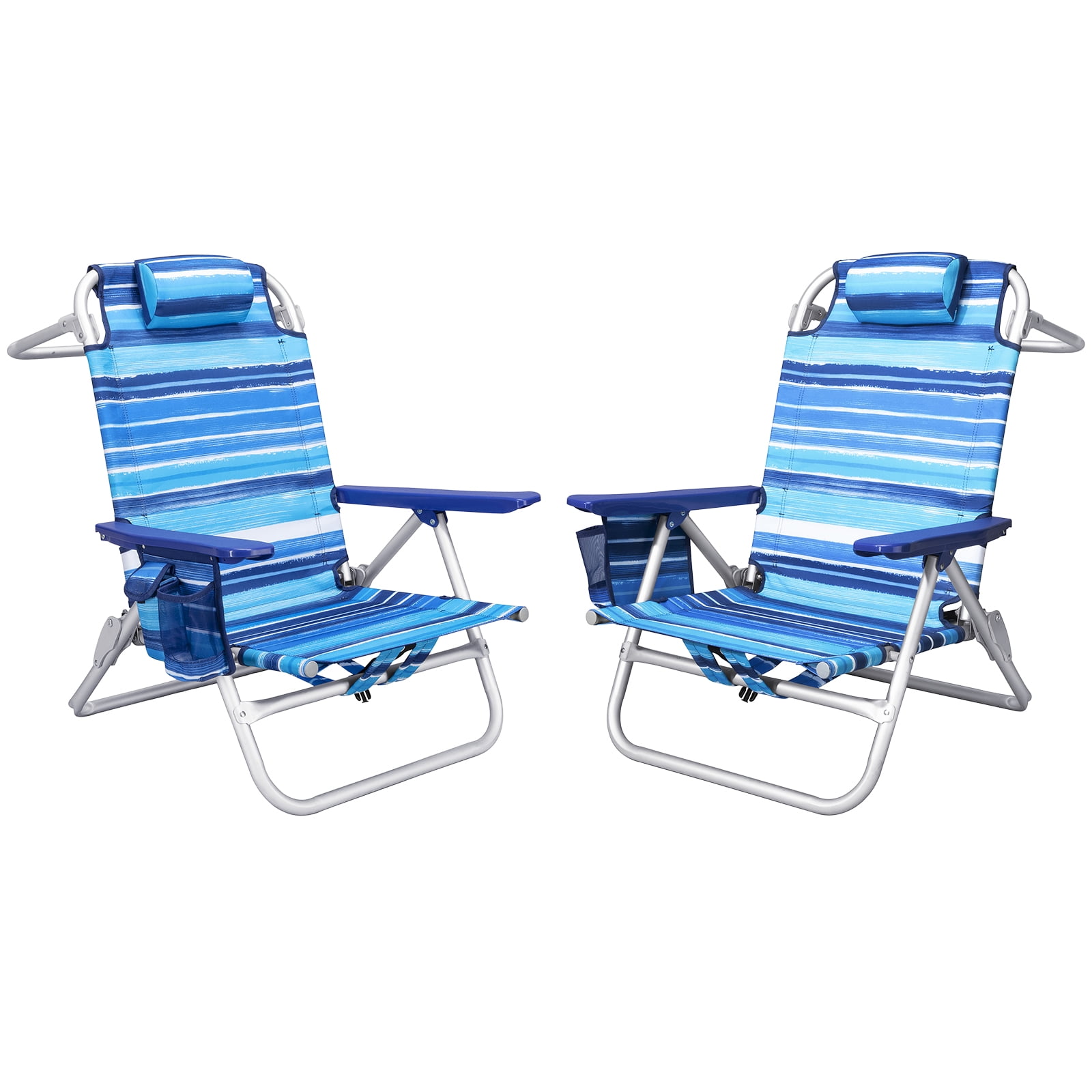 Waleaf Folding Tall Backpack Beach Chair,Camping Chairs for Adults,High ...