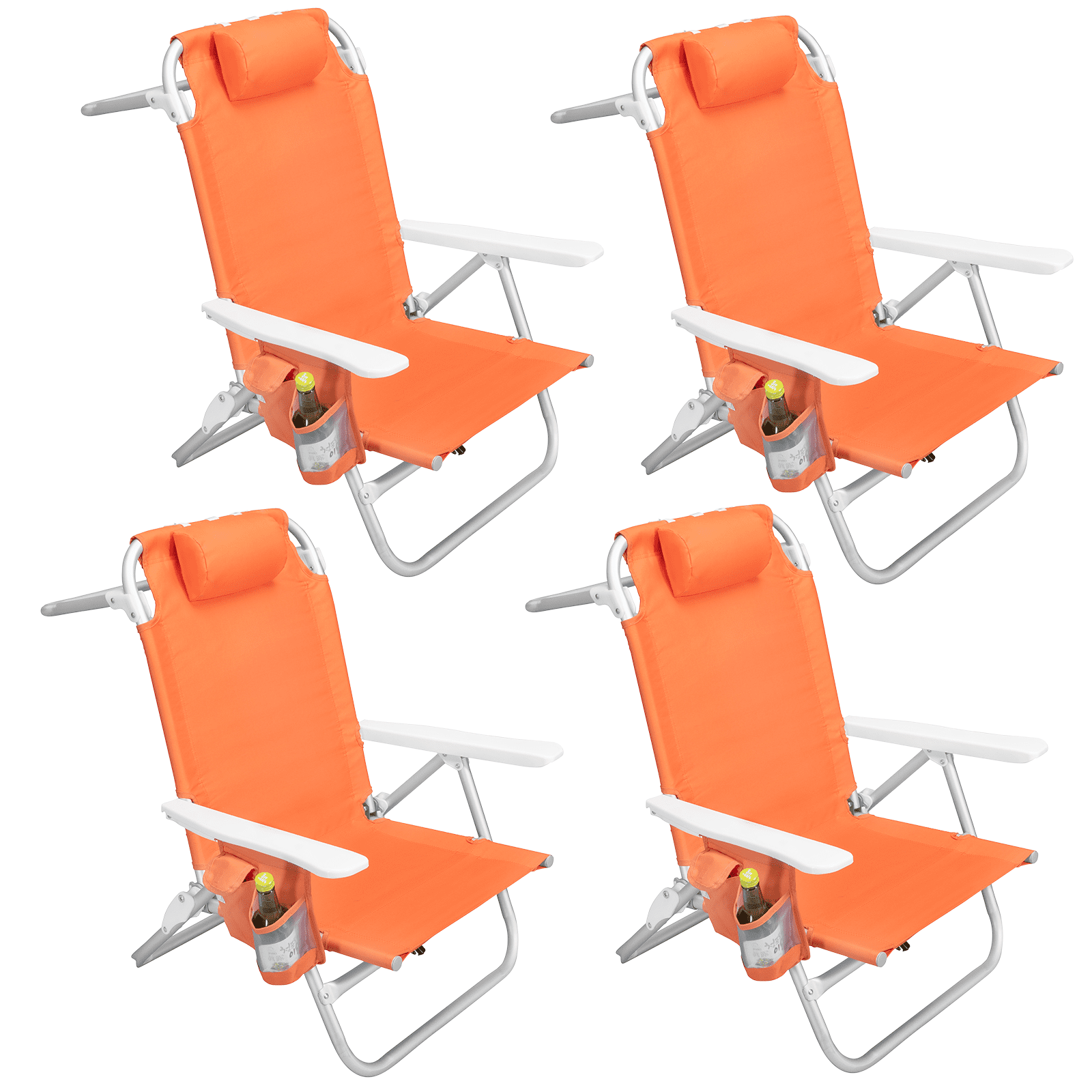 Waleaf Folding Tall Backpack Beach Chair,Camping Chairs for Adults,High ...