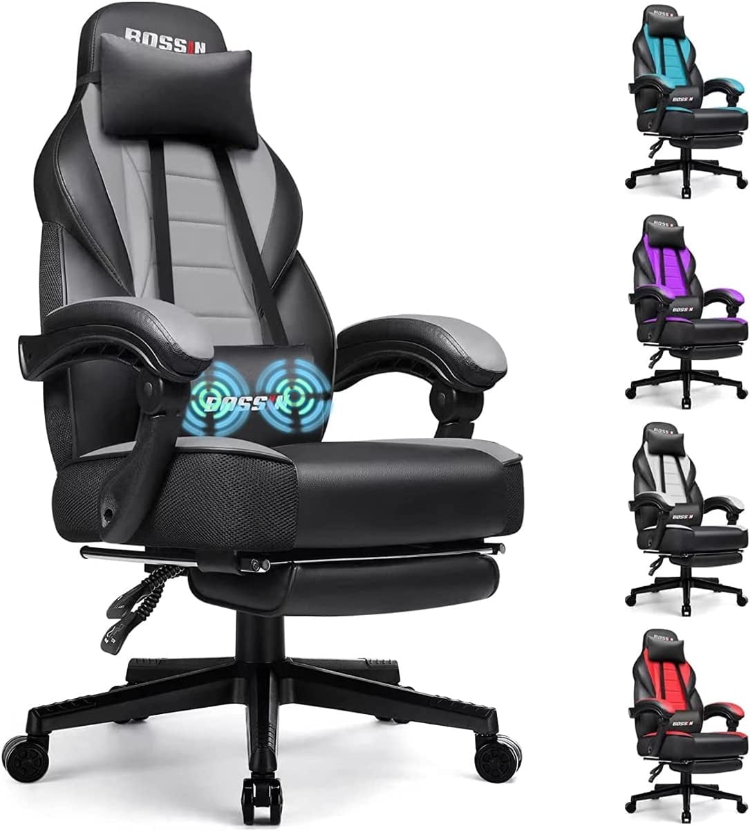 Waleaf Gaming Chair, Ergonomic Gamer Gear Gaming Chair with Footrest ...