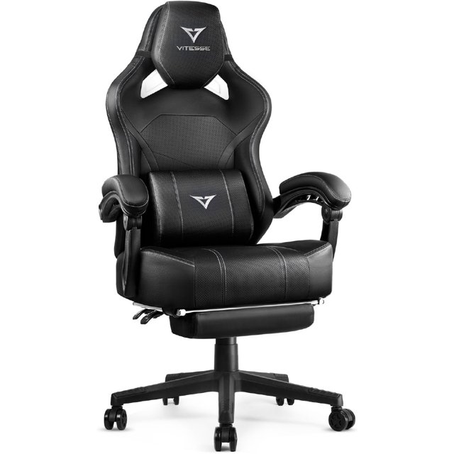 Waleaf Gaming Chair Ergonomic Office Chair with Footrest and Lumbar ...
