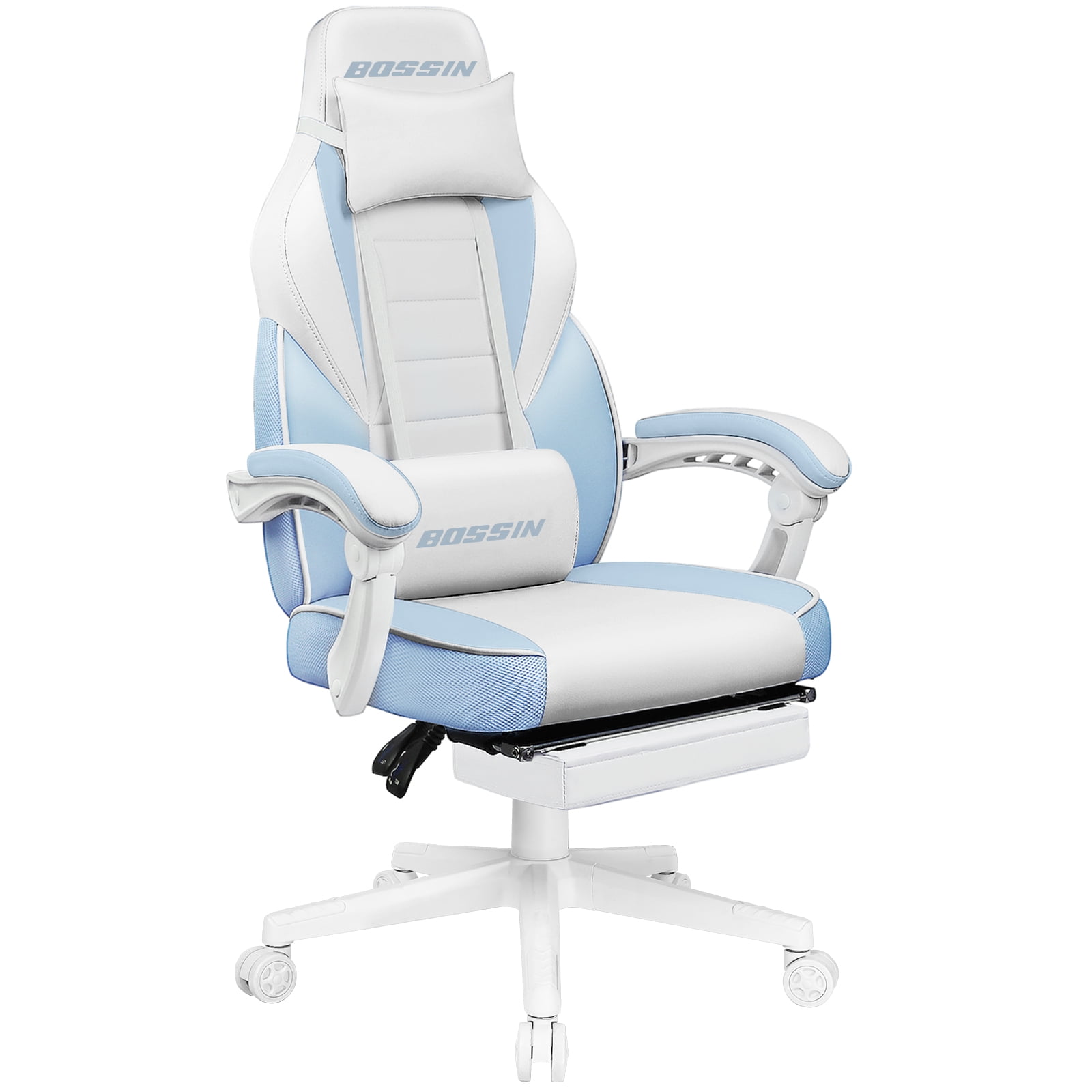 Waleaf Gaming Chair with Footrest, Ergonomic Gamer Chair for Adult with ...