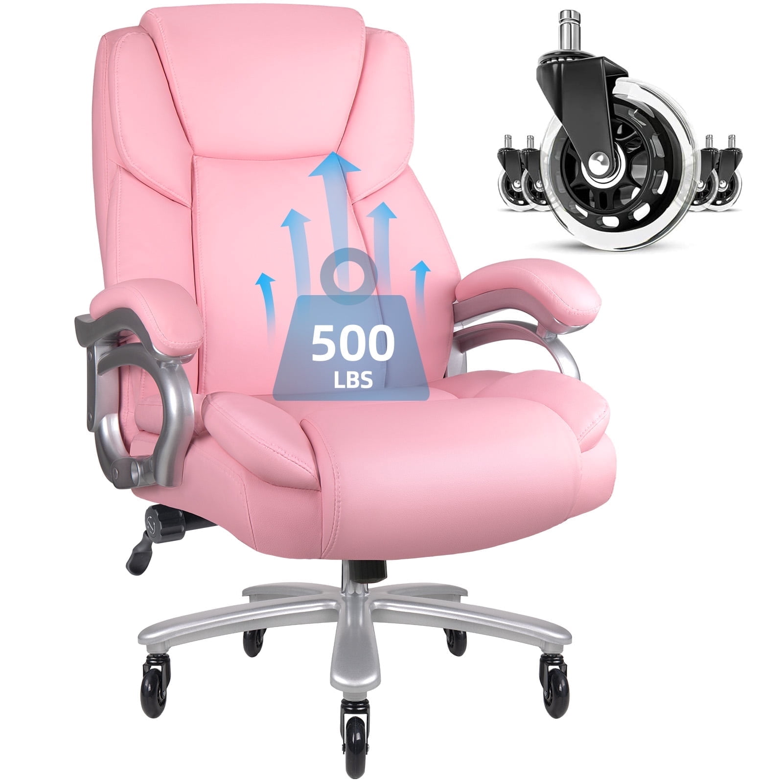 Waleaf Heavy Duty Office Chair 500lbs, Big and Tall, Adjustable Lumbar ...