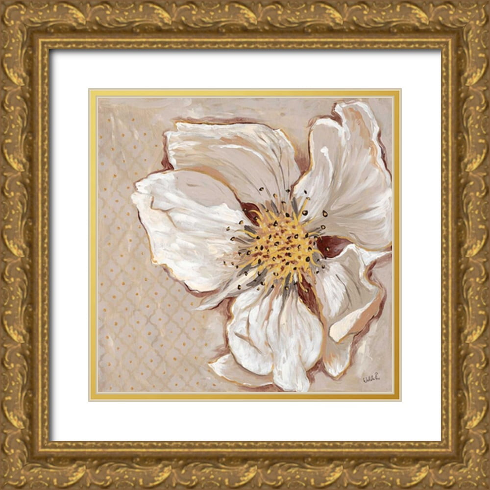 Walela R. 20x20 Gold Ornate Wood Framed with Double Matting Museum Art ...