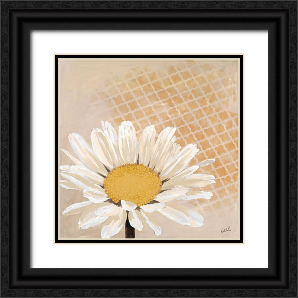 Walela R. 26x26 Black Ornate Wood Framed with Double Matting Museum Art ...