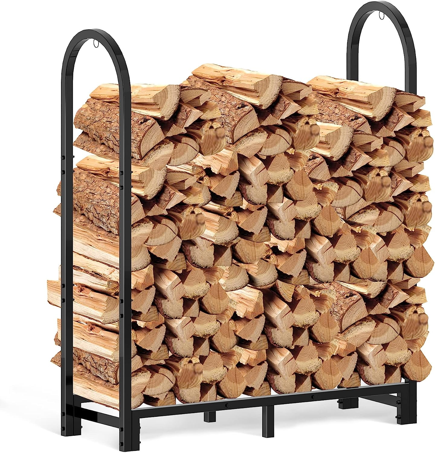 Walensee 3FT Firewood Rack Holder, Wood Storage Outdoor Heavy Duty ...