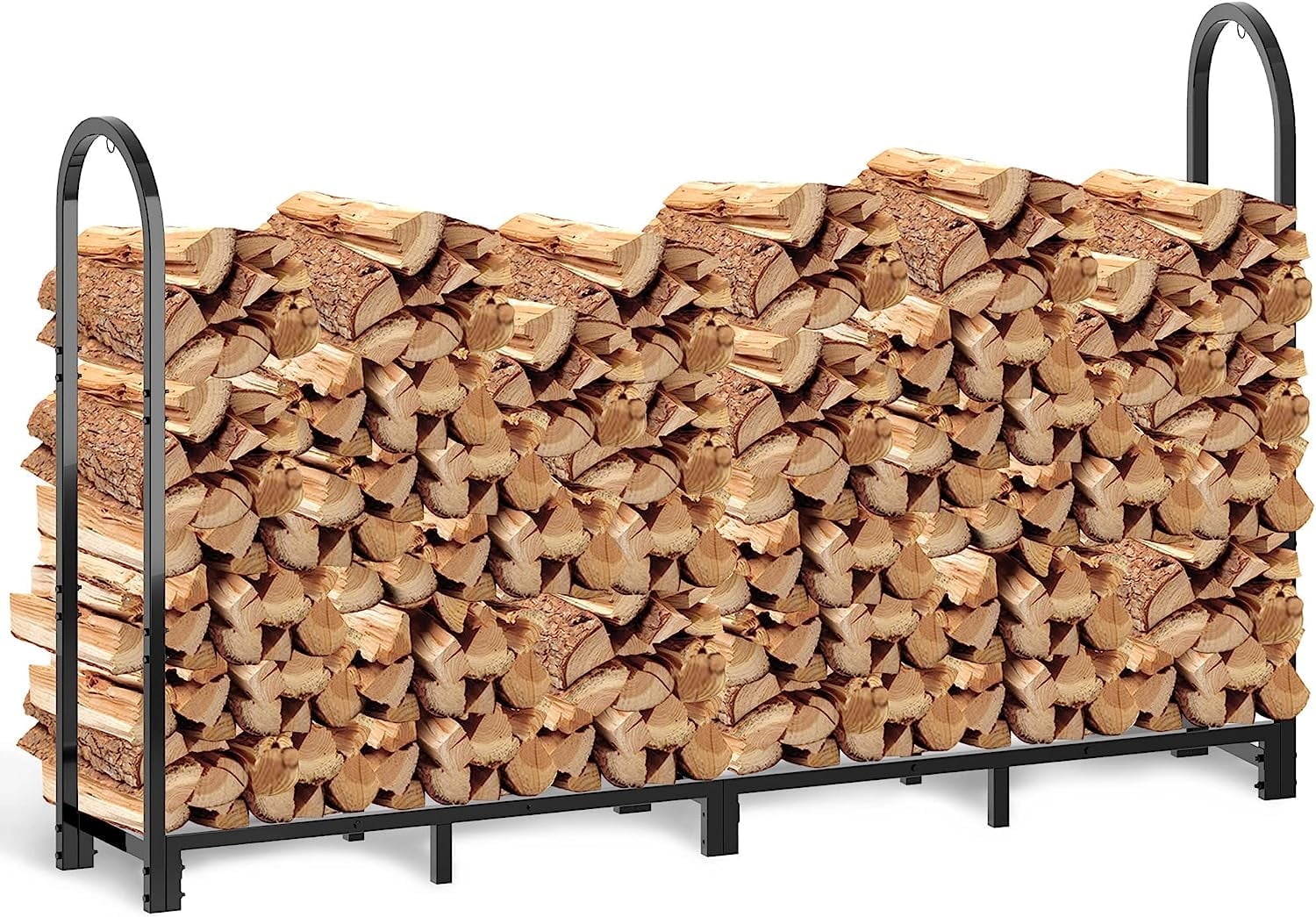 Walensee 6FT Firewood Rack Holder, Wood Storage Outdoor Heavy Duty ...
