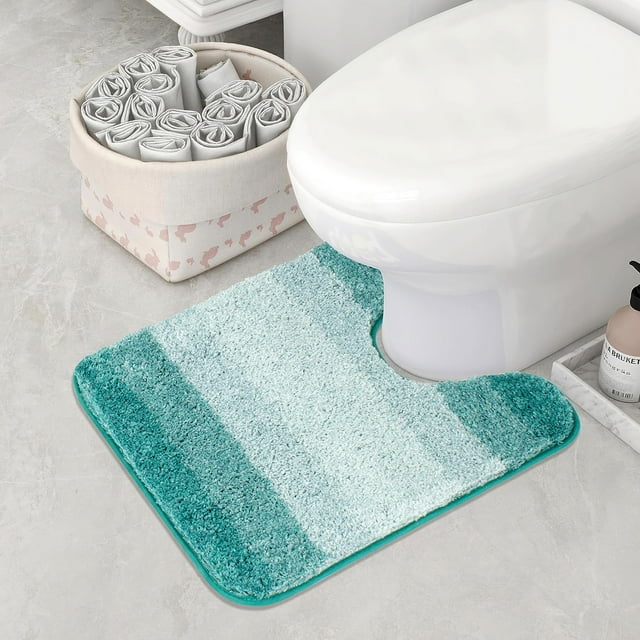 Walensee Non-Slip, Absorbent Bathroom Contour Rug (20x24, Ombre ...