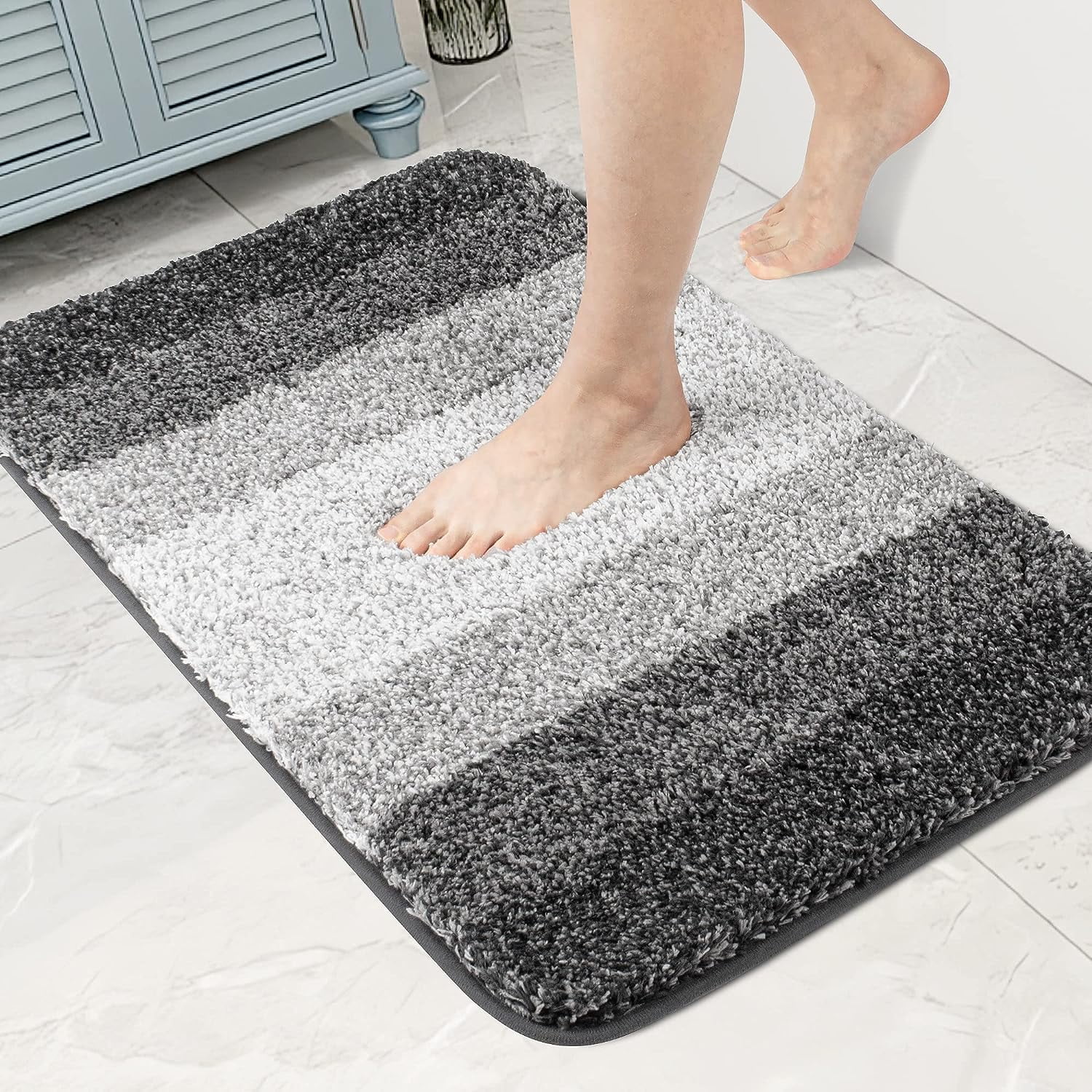 Walensee Plush Non-Slip Microfiber Bathroom Rug, Bath Mat, 24 x 36 ...
