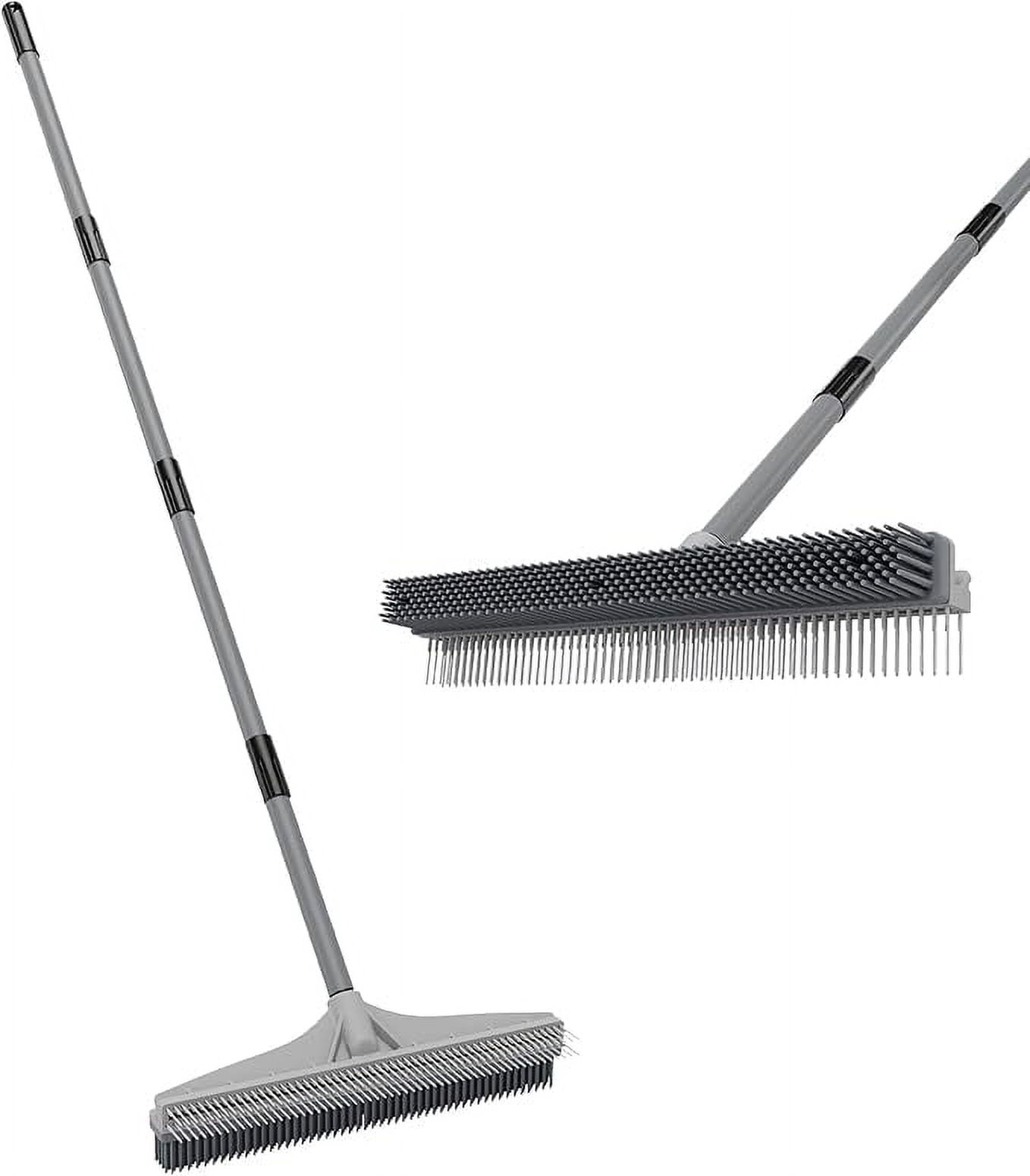 Walensee Carpet Rake for Pet Hair Removal, 61" Carpet Hair Cleaning ...