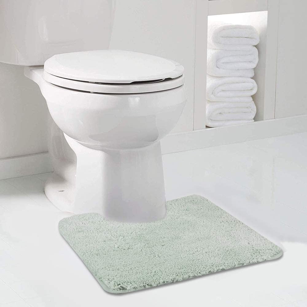 "Walensee Absorbent Non-Slip Shag Bath Rug, 20""x24"", Pale Green ...