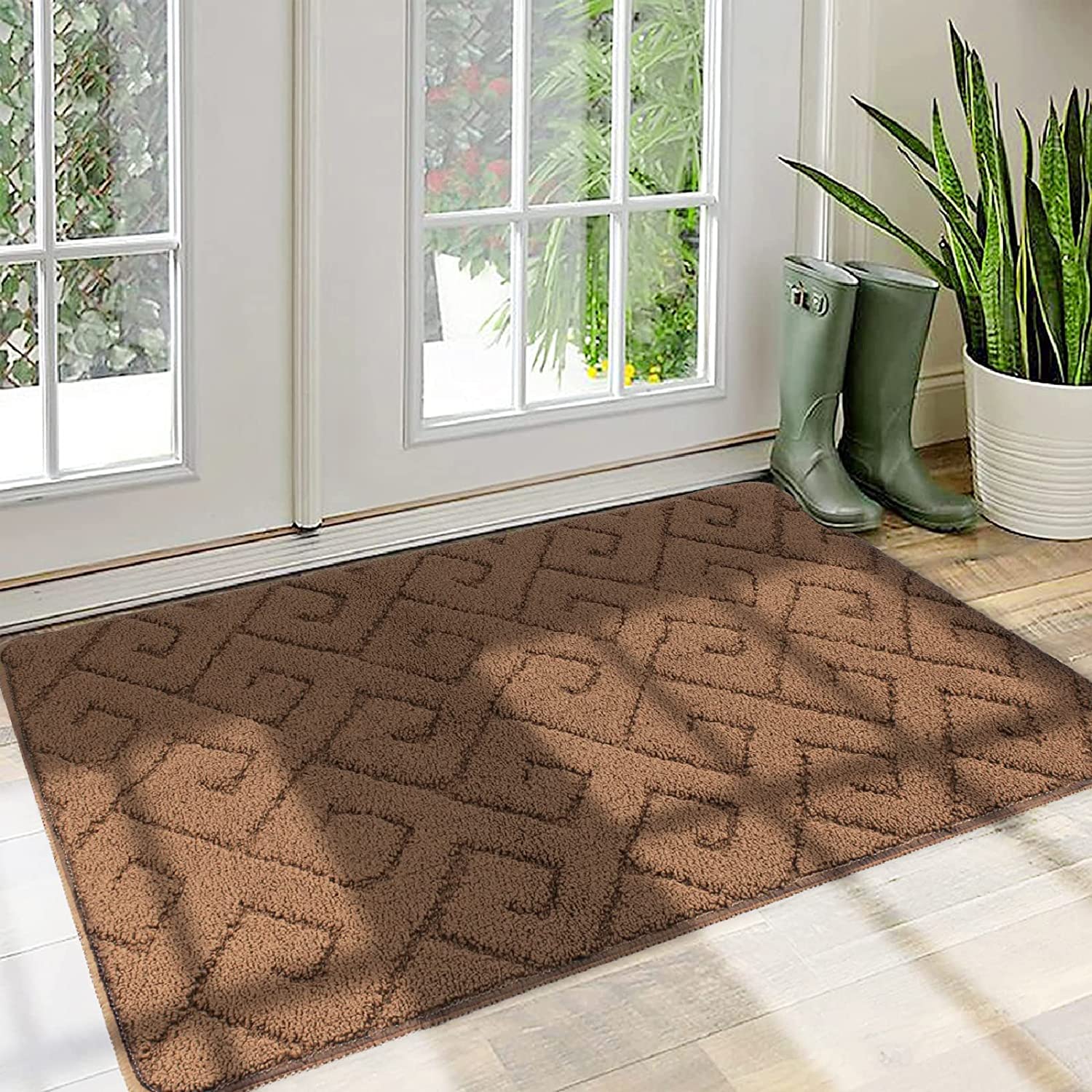 AMIDA 24"x36" Door Mat Hallway Indoor Doormat Entrance Aztec Trellis ...