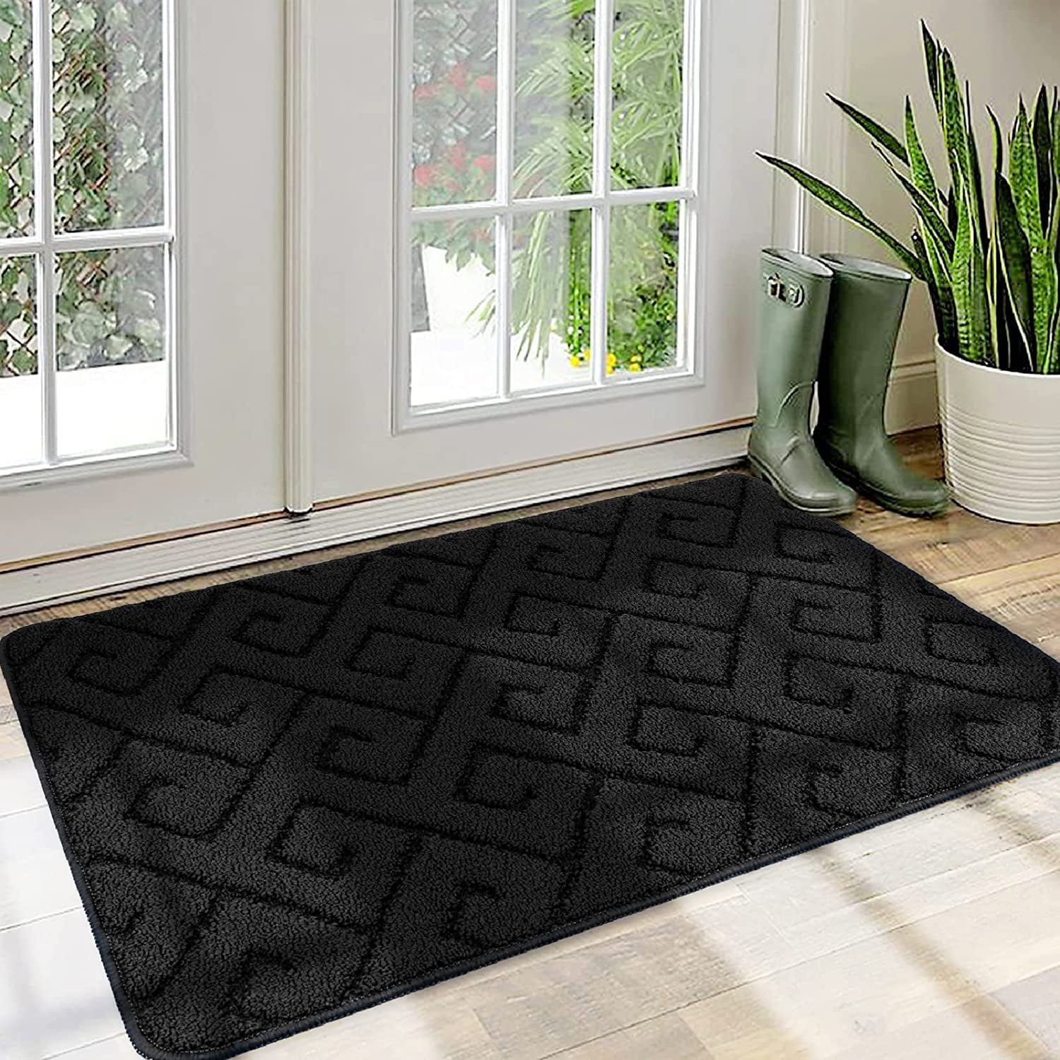 "Walensee Large 36""x59"" Indoor Doormat, Black Front Door Entrance Mat ...
