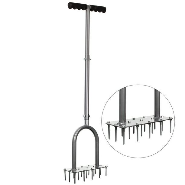 Walensee Lawn Spike Aerator with 15 Iron Spikes for Garden - Walmart.com