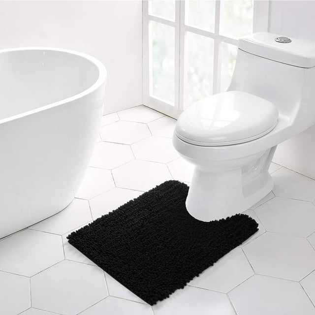 Walensee Non-Slip, Ultra-Absorbent, Machine Washable Chenille Bathroom ...