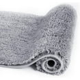 Walensee Shag Bath Rug, Non Slip Bath Mat for Bathroom, 16"x24", Grey ...