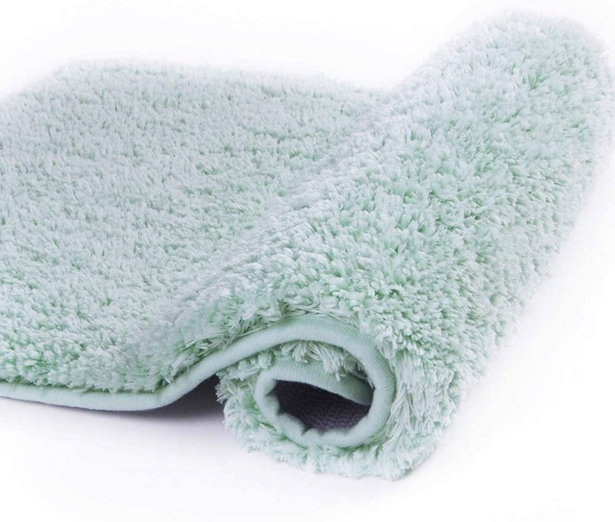 "Walensee Non-Slip, Absorbent Microfiber Shag Bath Rug, Soft Aqua Bath ...