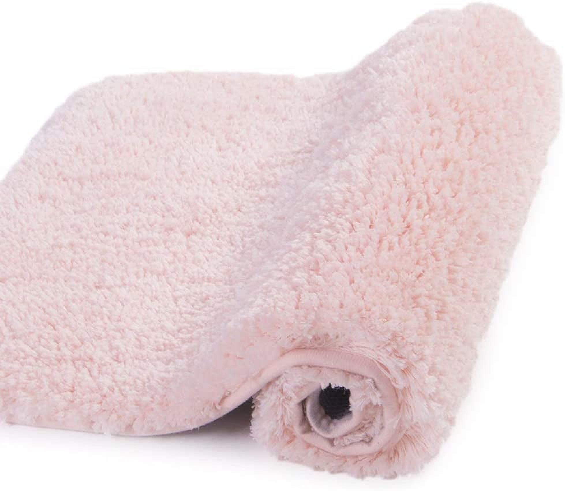 Walensee Microfiber Shag Bath Rug, 20x32 Inches, Blush, Machine ...
