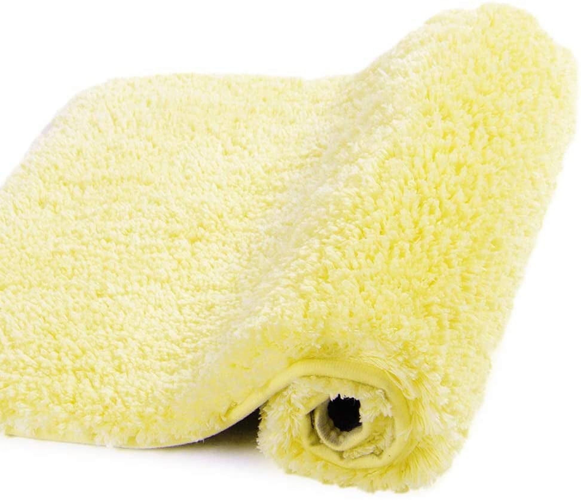 "Walensee Soft Shaggy Non-Slip Yellow Bath Rug, 24""x40"", Absorbent ...