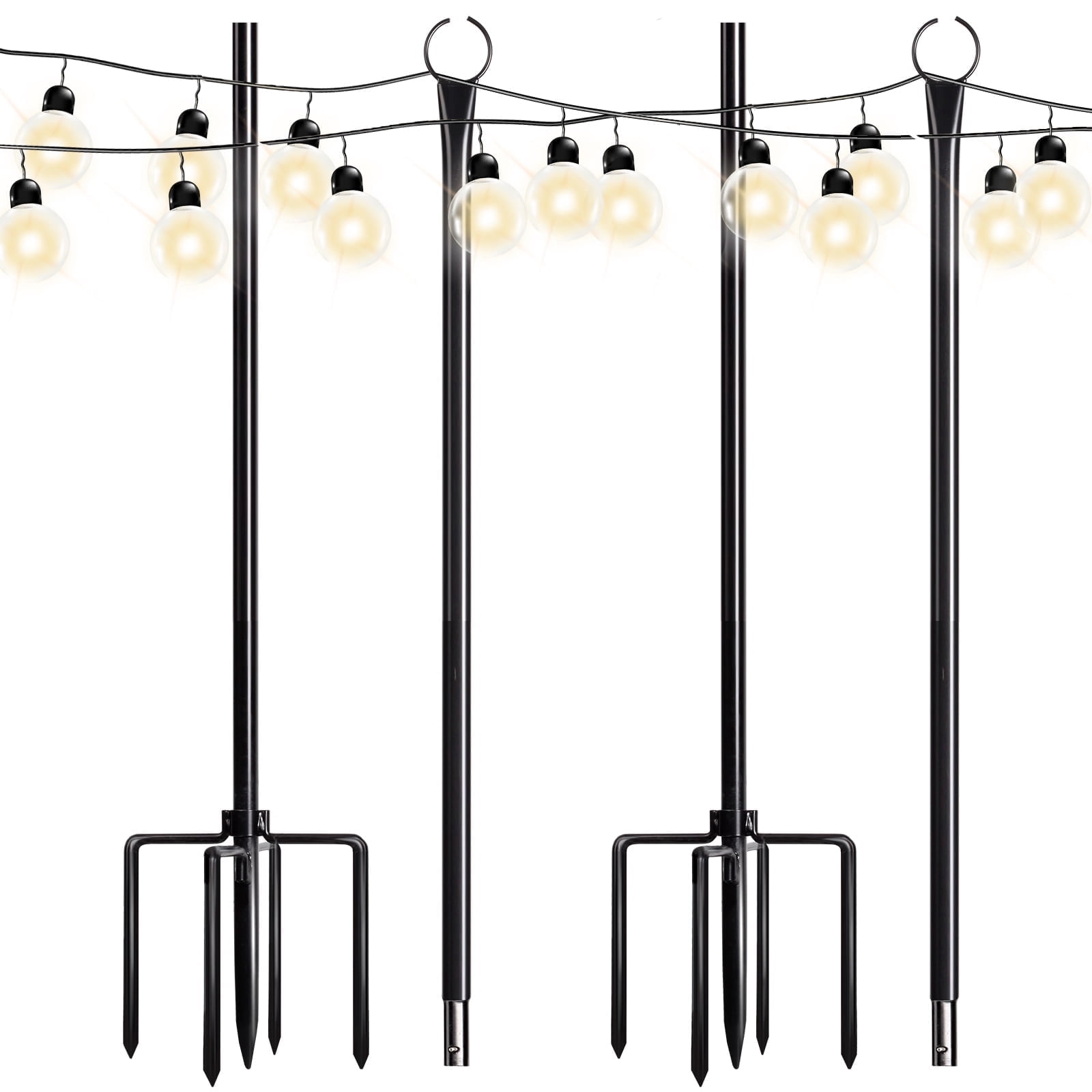 Free Shipping! Walensee String Light Poles with Hook, 9.4FT Lights ...