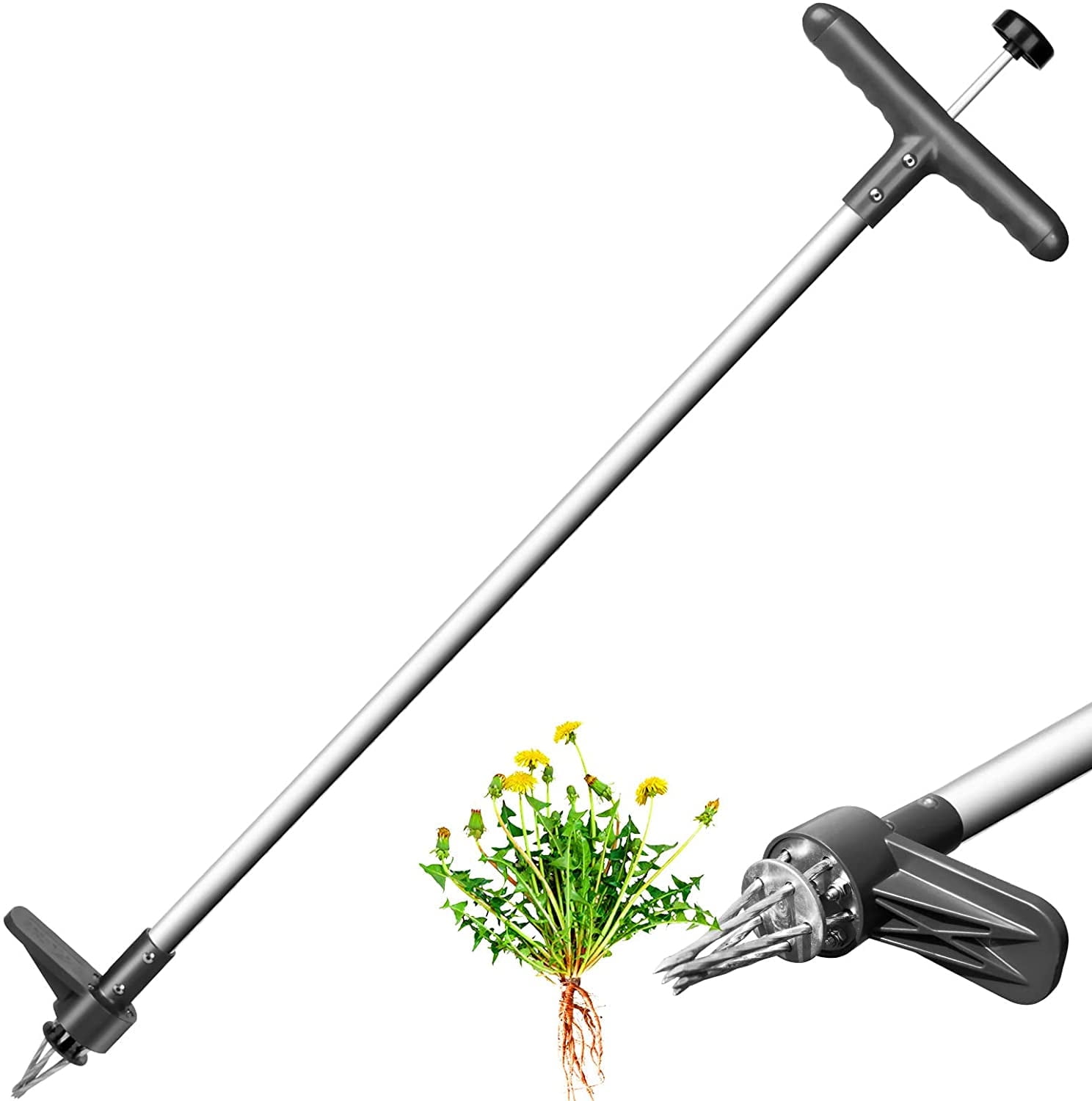 Walensee Stand Up Weeder Puller, 5 Claws Garden Tool, Dandelion & Grass ...