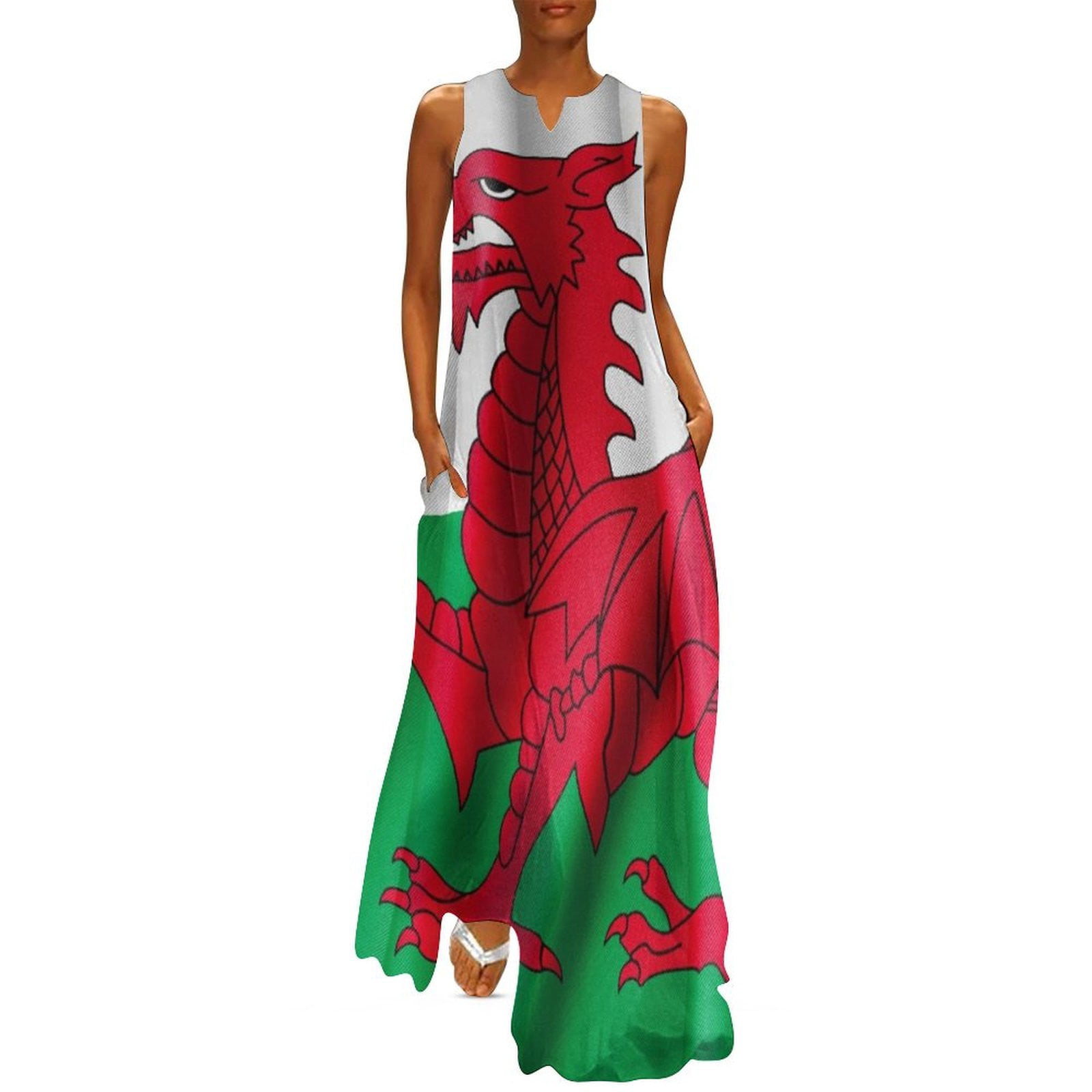 Wales Flag Long Dress beach dresses summer clothes cocktail dresses ...