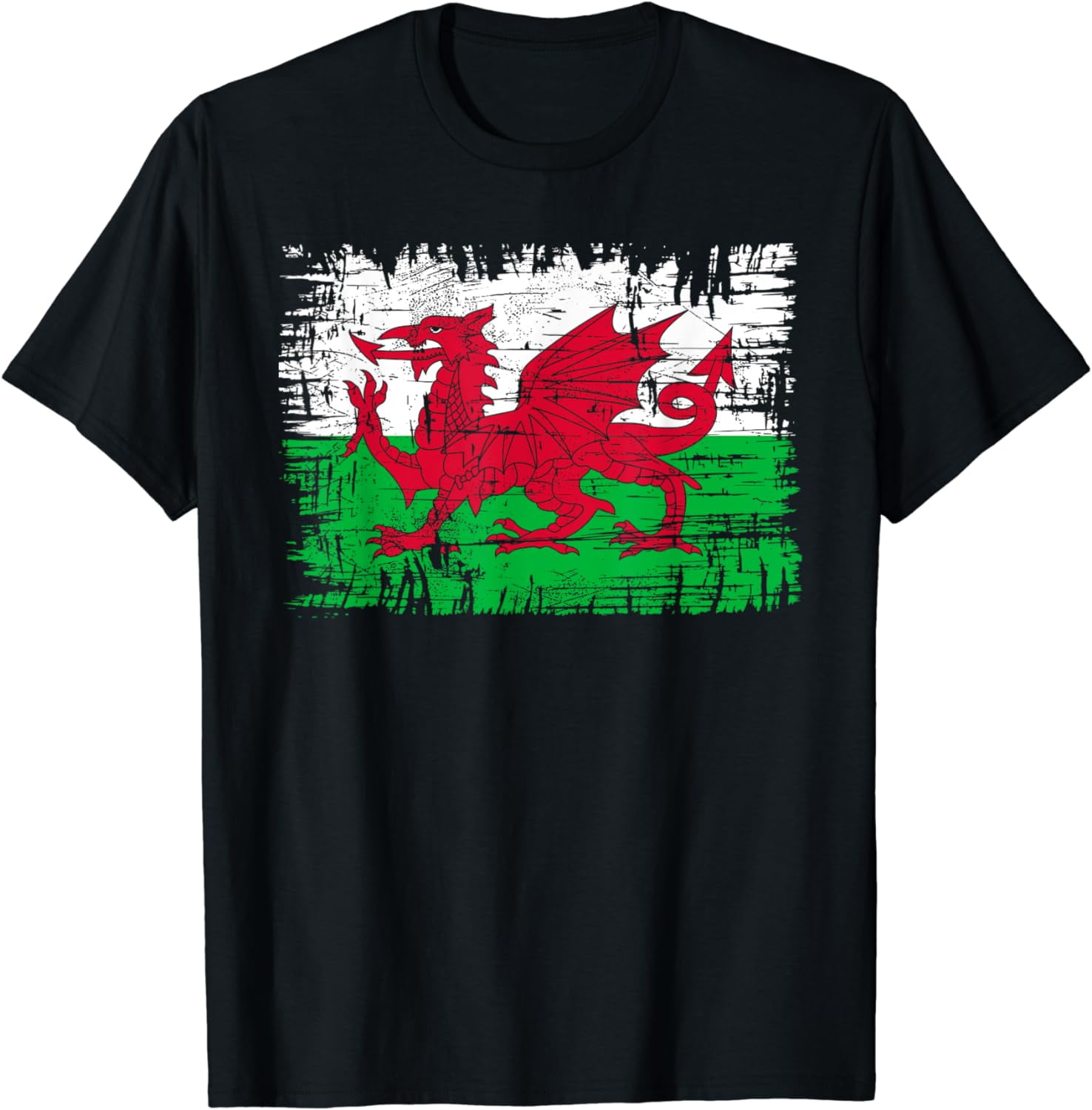 Wales Flag Welsh Dragon Baner Y Ddraig Goch Cardiff T-Shirt - Walmart.com