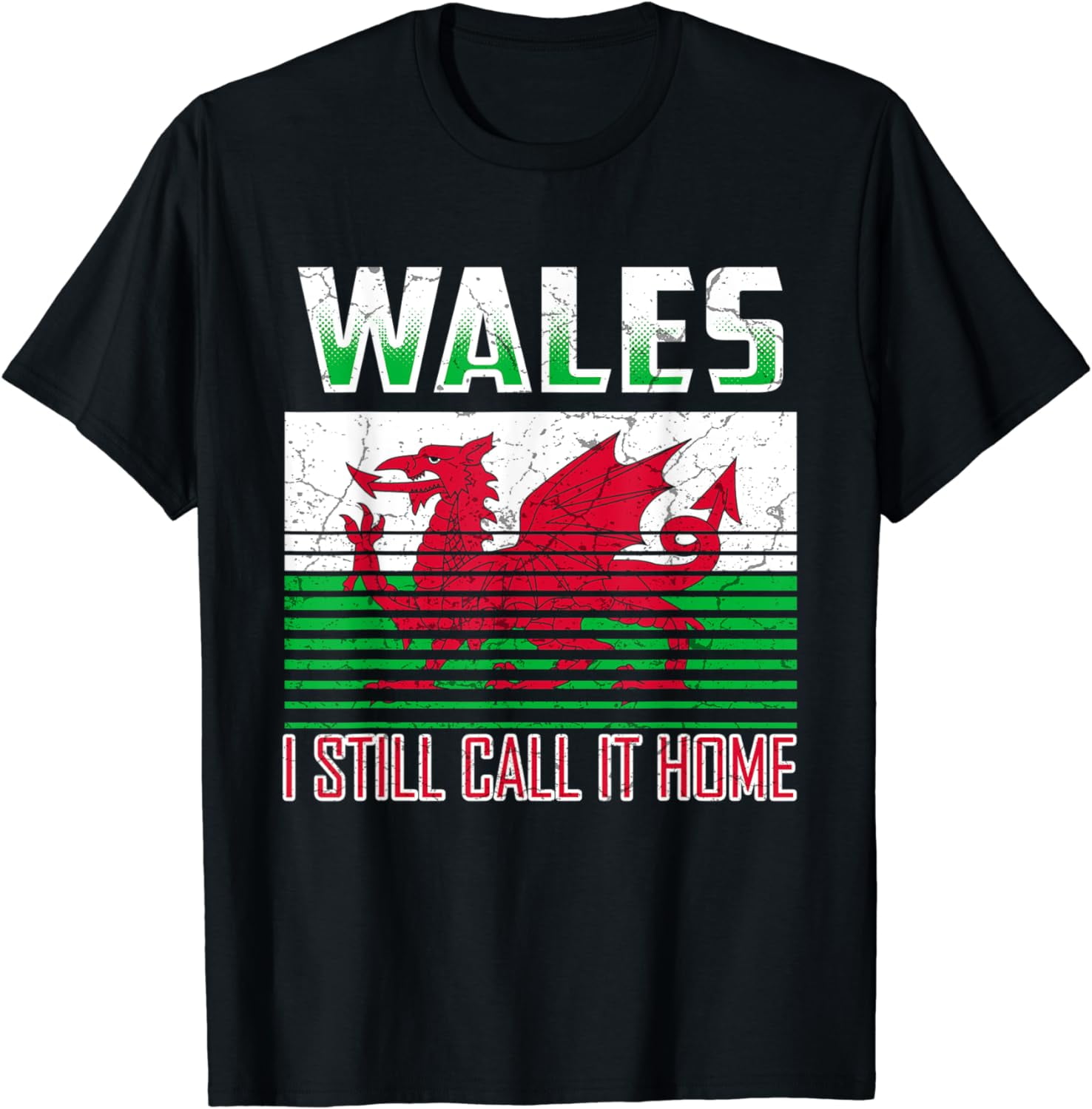Wales Flag Welsh Dragon Baner Y Ddraig Goch Cardiff T-Shirt - Walmart.com