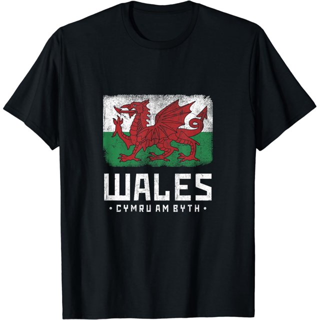 Wales Flag Welsh Dragon Banner Cymru Am Byth Welshman T-Shirt - Walmart.com