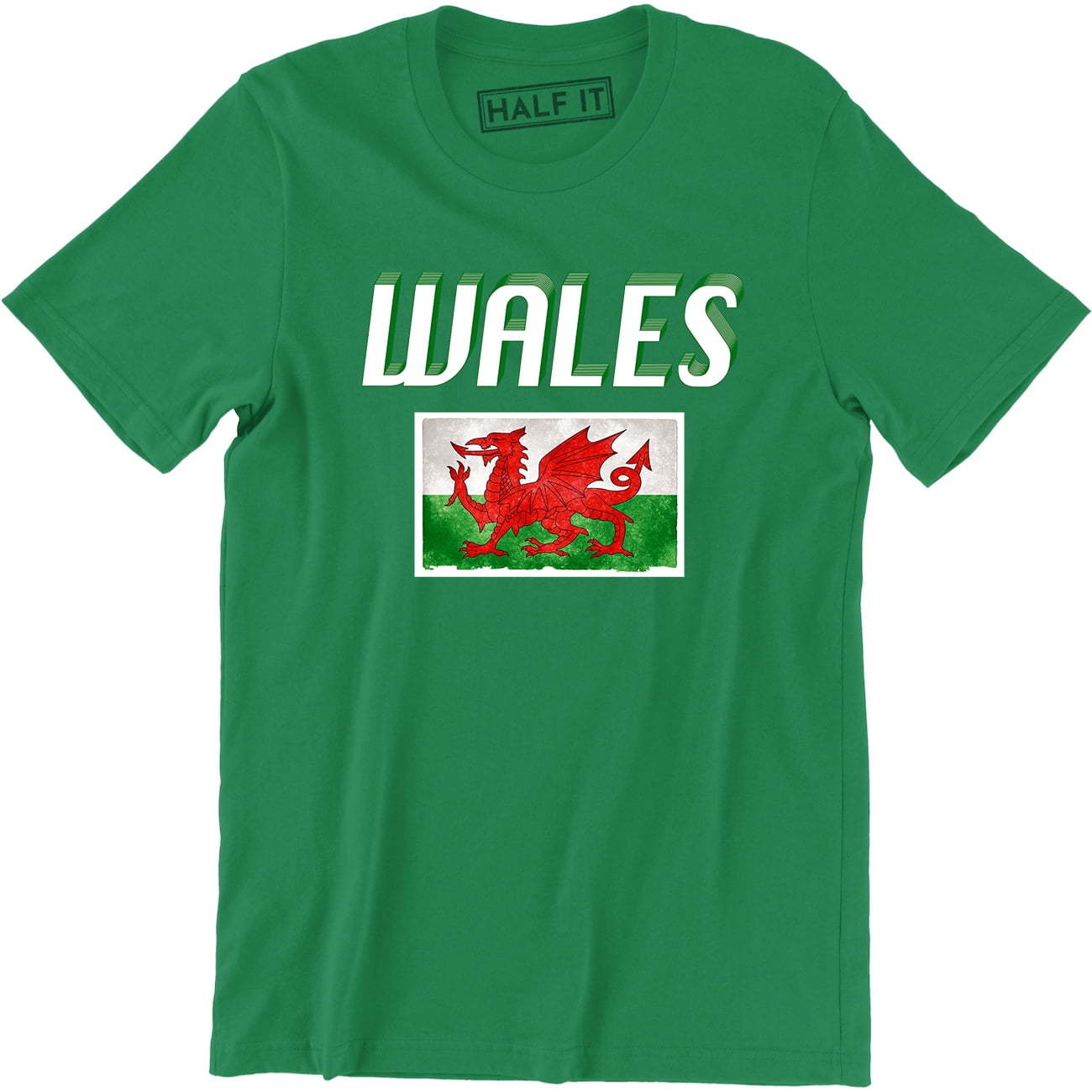 Wales Nation Distressed Flag Welsh Football Gift Men's Tee Shirt ...