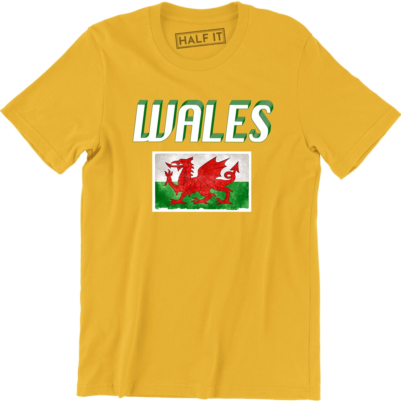 Wales Nation Distressed Flag Welsh Football Gift Men's Tee Shirt ...