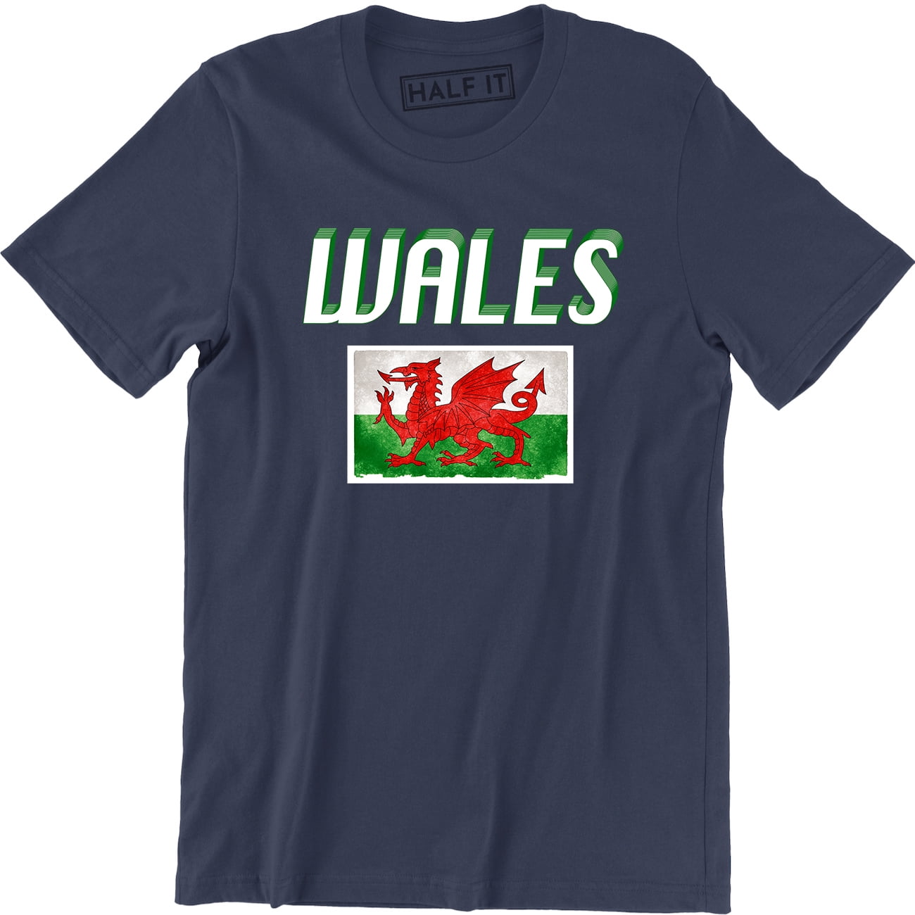 Wales Nation Distressed Flag Welsh Football Gift Men's Tee Shirt ...