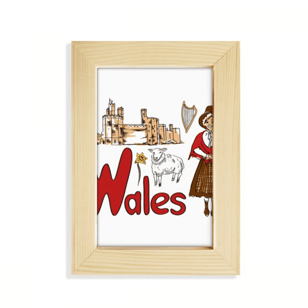 Wales National symbol Landmark Pattern Desktop Display Photo Frame ...